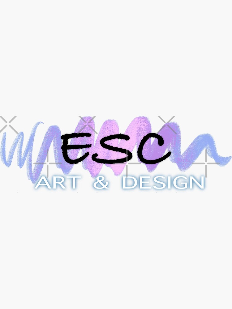 "ESC Sticker" Sticker for Sale by ArtandOctopuses | Redbubble