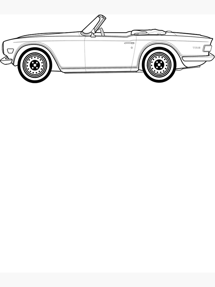 "Triumph TR6 Classic Car Outline Artwork " Art Print for Sale by ...