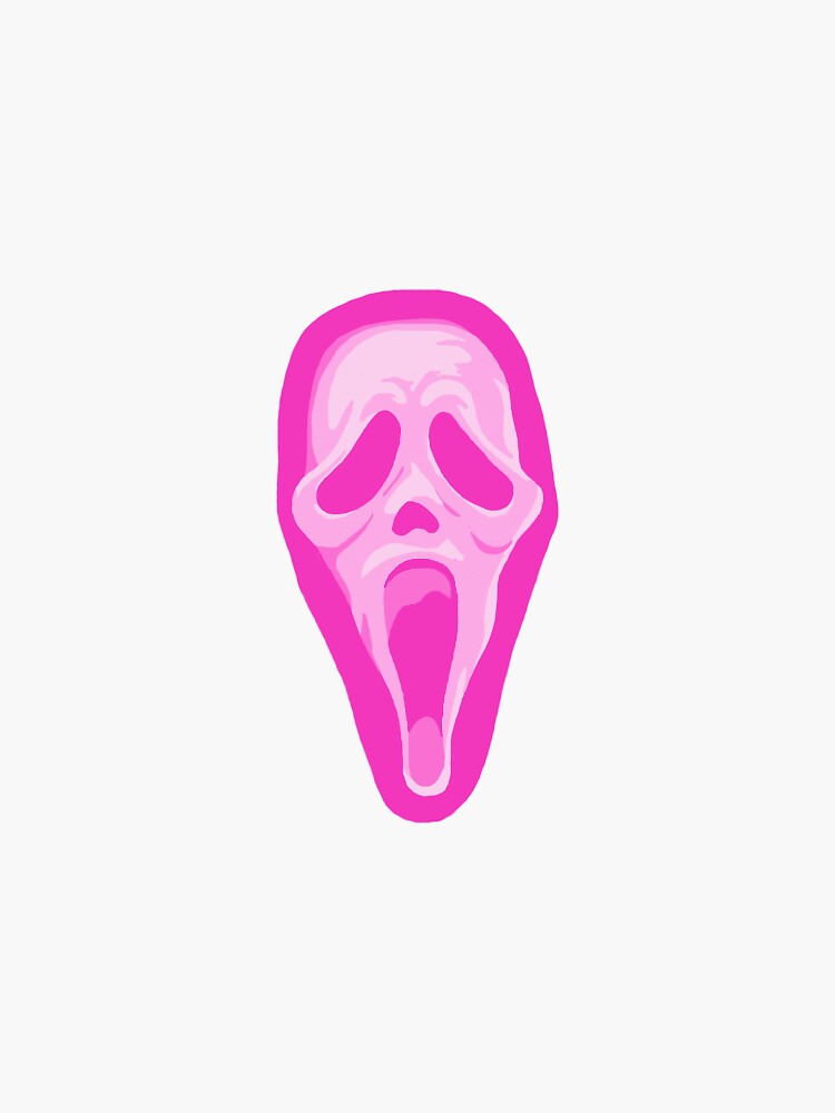 "Ghostface in Pink " Sticker for Sale by paigecatsmith | Redbubble