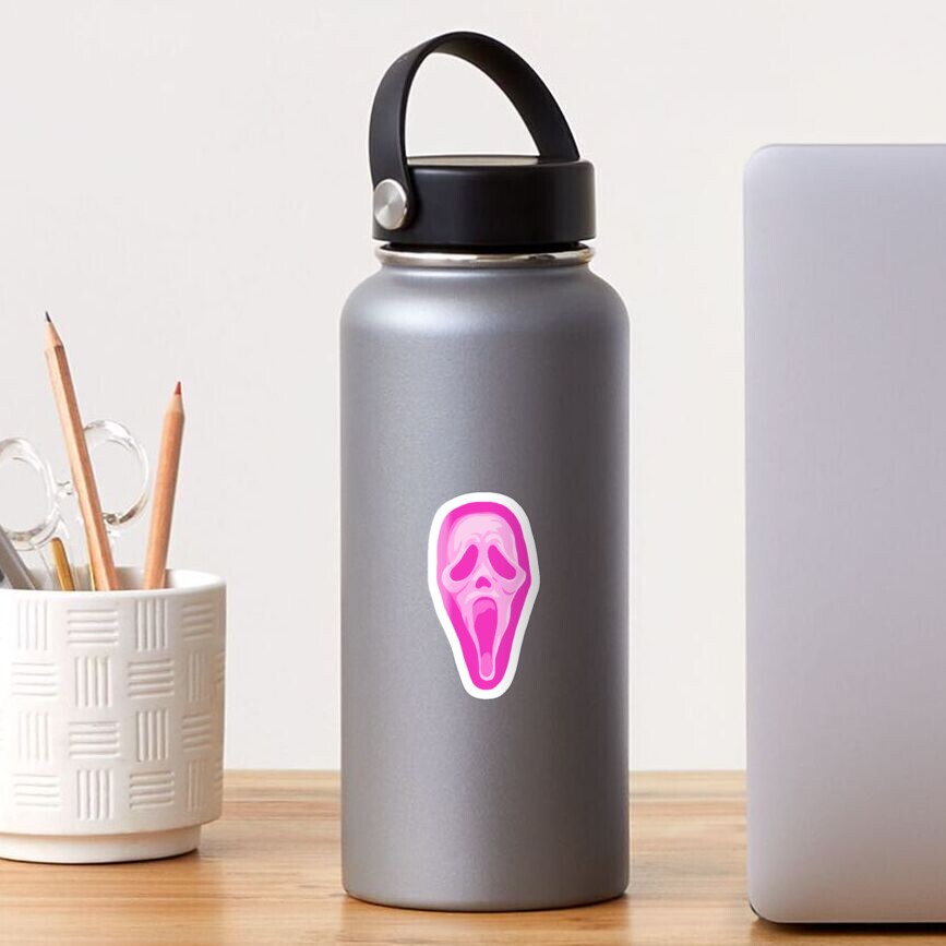 "Ghostface in Pink " Sticker for Sale by Betty Pop | Redbubble