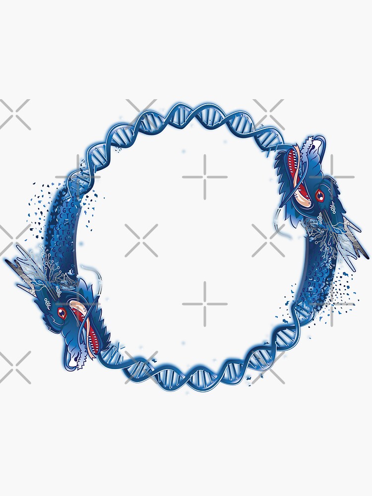 "DNA Dragon - Cyber Edition" Sticker for Sale by punchon | Redbubble