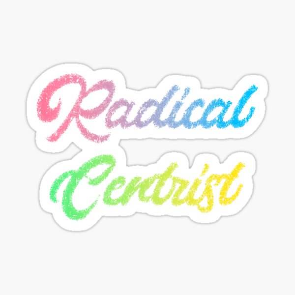 "Radical Centrist Varsity Text" Sticker for Sale by AuntieVaxxer ...