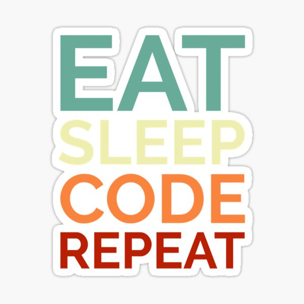 "Eat Sleep Code Repeat Swift Programmer" Sticker for Sale by ...