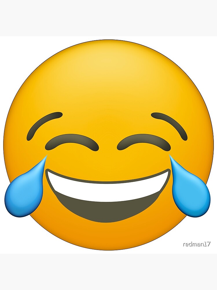 Impression artistique « Emoji qui rit en pleurs », par redman17 | Redbubble