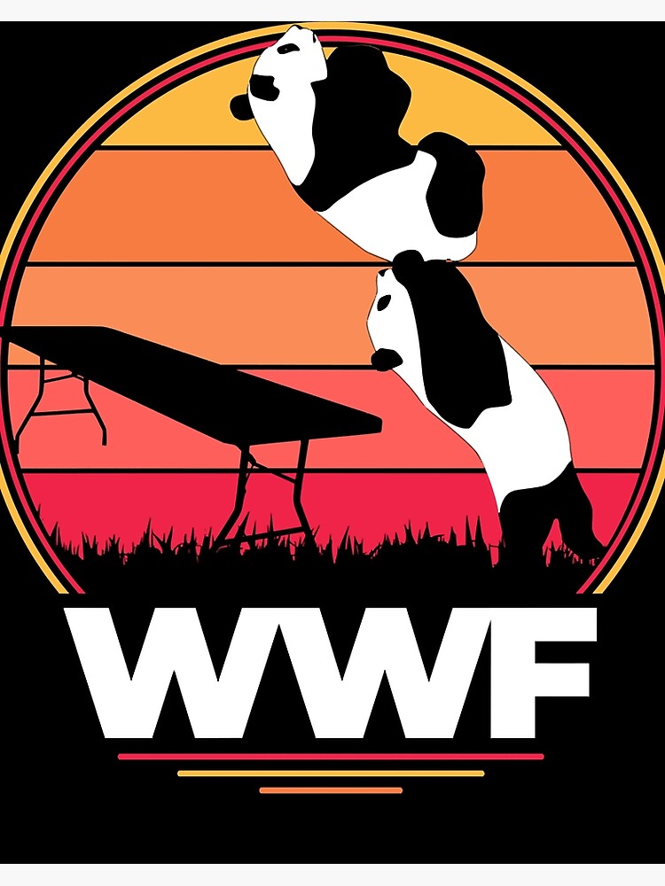 "WWF wrestling pandas Classic" Art Board Print for Sale by HuckleberryL ...