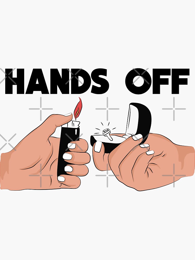 "Hands Off " Sticker for Sale by Infinirish | Redbubble