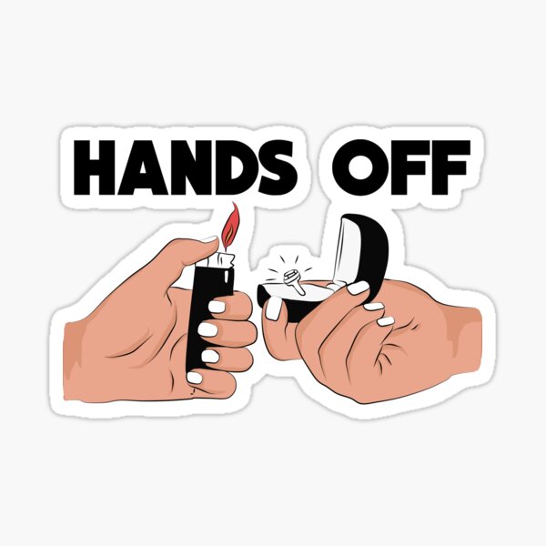 "Hands Off " Sticker for Sale by Infinirish | Redbubble