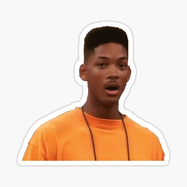 "Will Smith Reaction Meme" Sticker for Sale by rbea | Redbubble