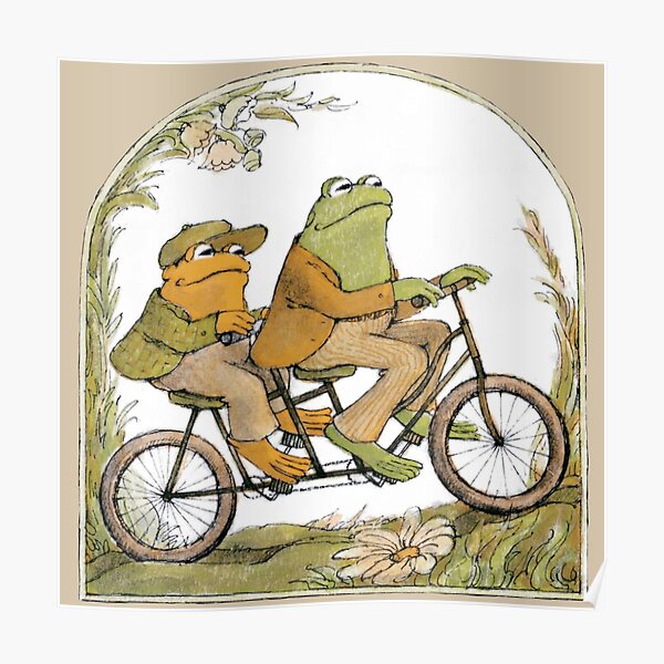 "Frog and Toad On A Bicycle" Poster for Sale by PoeTatoes | Redbubble