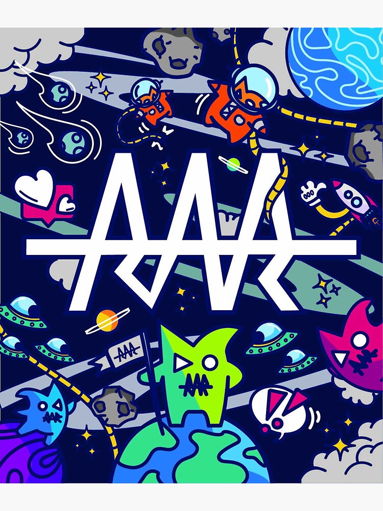 "Team RAR Space Monsters" Sticker for Sale by DesignPorn | Redbubble