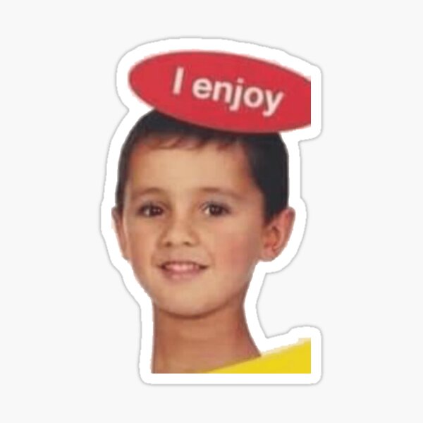 "I enjoy meme" Sticker for Sale by rbea | Redbubble
