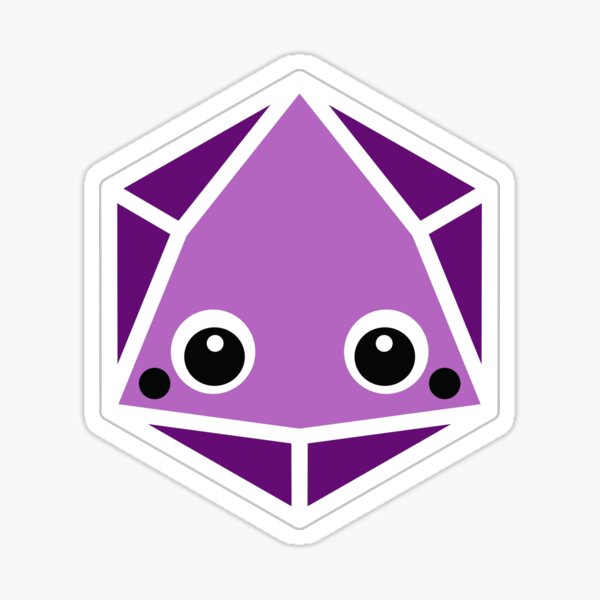 "Vincent - Cute D20 Amigurumi - Purple" Sticker for Sale by ...