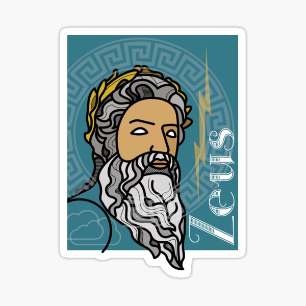 "ZEUS design 2 : greek mythology" Sticker for Sale by unclenut | Redbubble