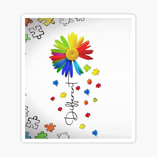 "Autism Sunflower And Ribbon Elephant Colorful Puzzles Different ...