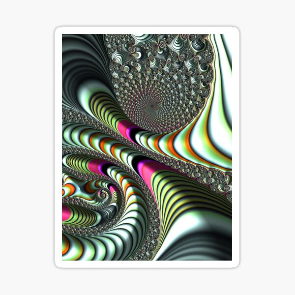 "Fractal Design Morphing Shells" Sticker for Sale by JoolyA | Redbubble