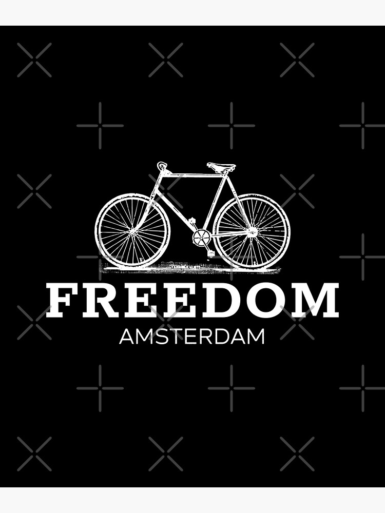 "Amsterdam - FREEDOM - Riding Bicycle" Poster for Sale by LTM-tee ...