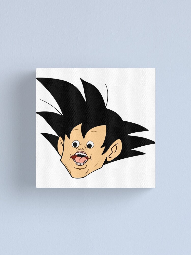 "Goku Meme Face" Canvas Print for Sale by marhinmichael | Redbubble