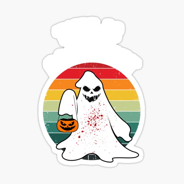 "This Is Boo Sheet Ghost Retro Halloween Costume" Sticker for Sale by ...