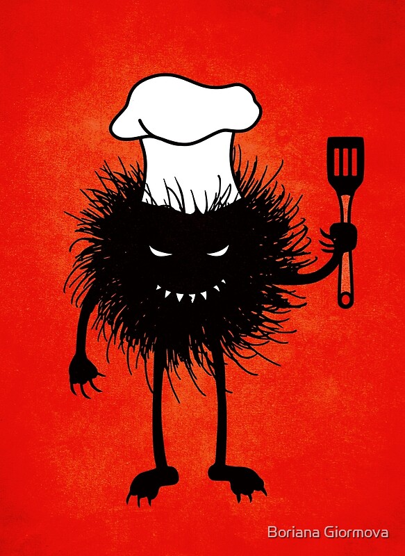 "Kinda Goth Chef Evil Character" by Boriana Giormova | Redbubble
