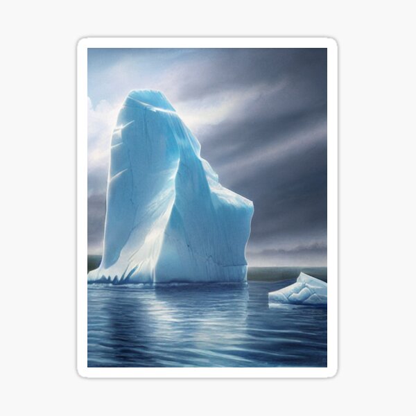 "Wonderful Blue Iceberg on a Calm Ocean " Sticker for Sale by nocap82 ...