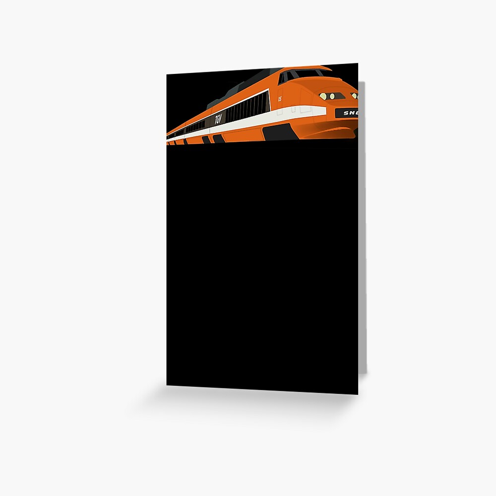 "TGV Orange High-Speed Train, SNCF TGV Sud-Est" Greeting Card for Sale ...