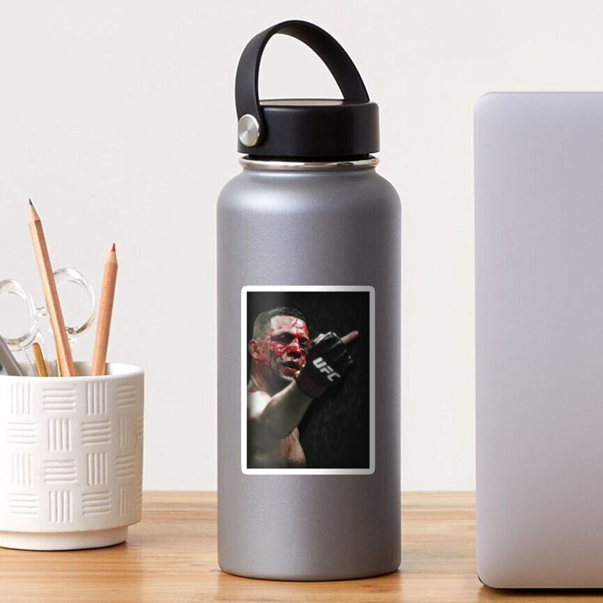 "Nate Diaz Flip Finger UFC Nate Diaz Fighter Nate Diaz " Sticker for ...