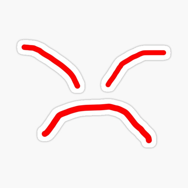"Angry red face" Sticker for Sale by Humbles-Shop | Redbubble