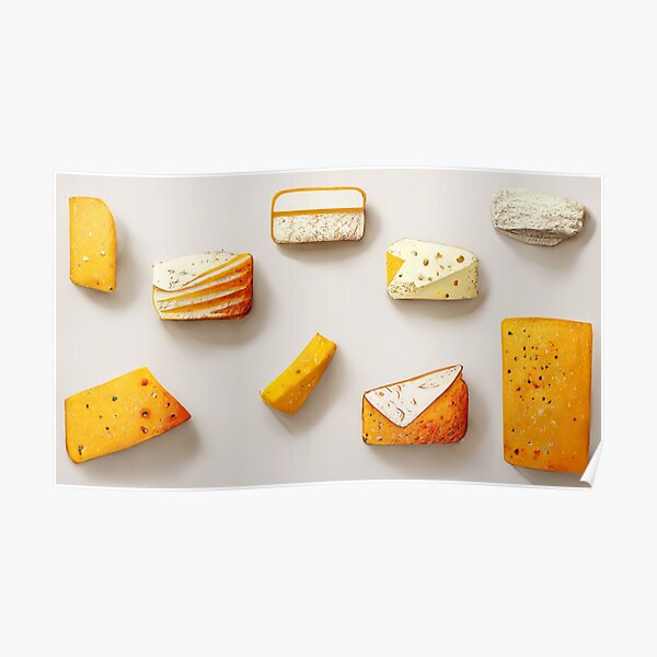 "Types Of Cheese" Poster for Sale by UniqeDesign | Redbubble