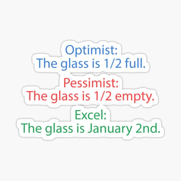 "Excel Glass" Sticker for Sale by SillyTees | Redbubble