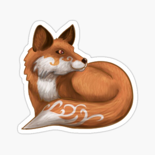 "Small foxy" Sticker by StudioCorvid | Redbubble