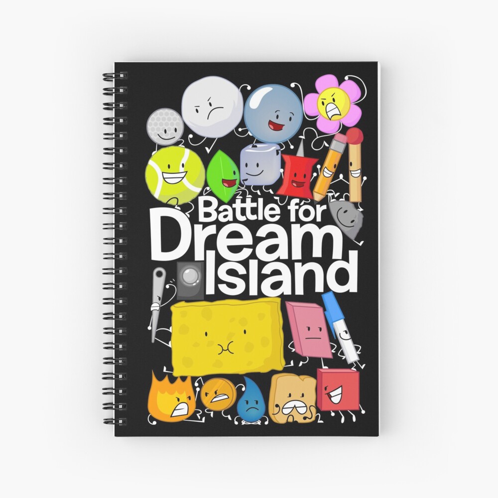 "BFDI Poster Black" Spiral Notebook for Sale by jacknjellify | Redbubble