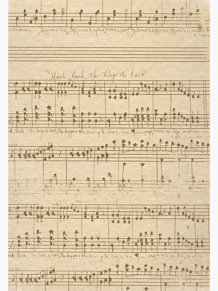 "Vintage Music Sheet" Poster for Sale by PotluckPrints | Redbubble