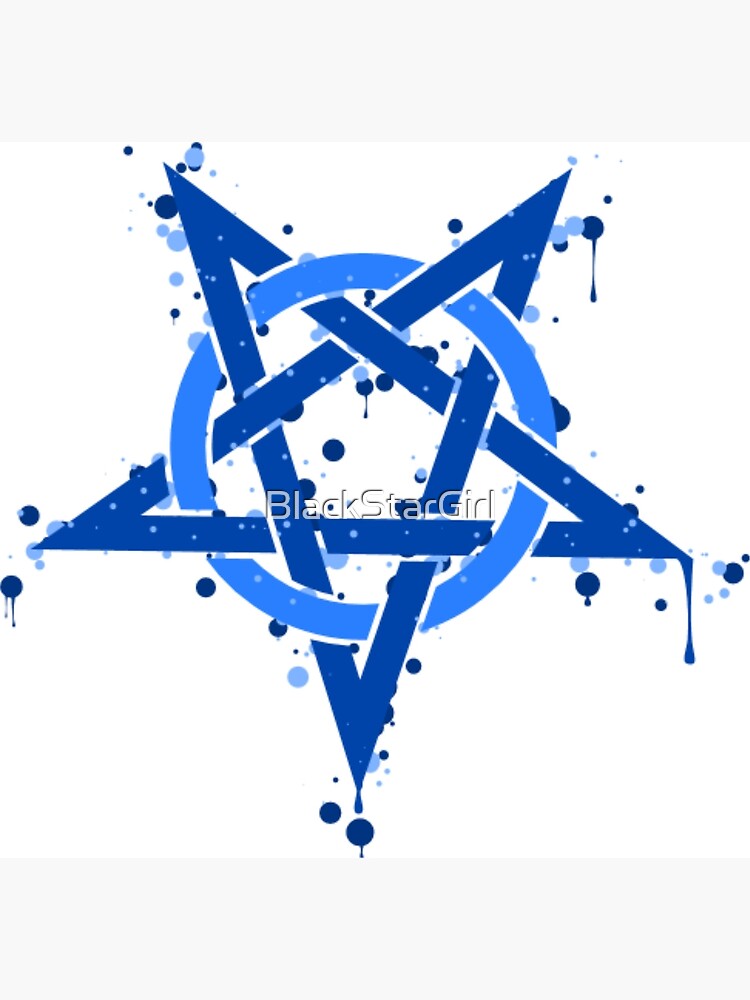 "Blue Satanic Spotted Pentagram" Art Print for Sale by BlackStarGirl ...
