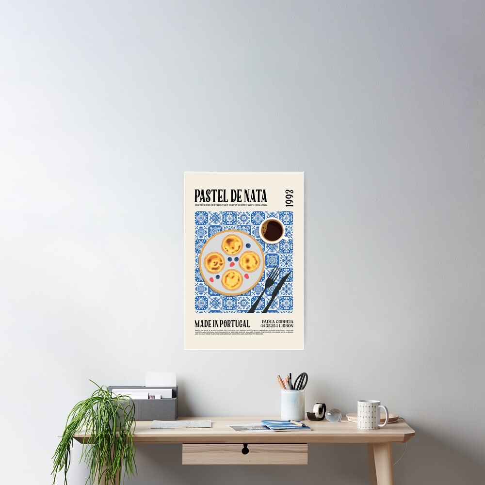"Pastel De Nata Wall Art" Poster for Sale by SurfolioPrints | Redbubble