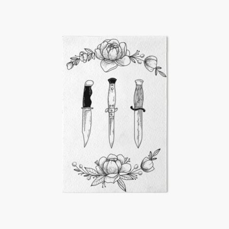 "Knife Flash Sheet" Art Board Print for Sale by Fieldm0use | Redbubble