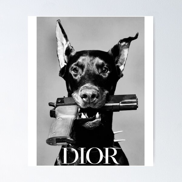 "Doberman Gun " Poster for Sale by AtmosApparel | Redbubble