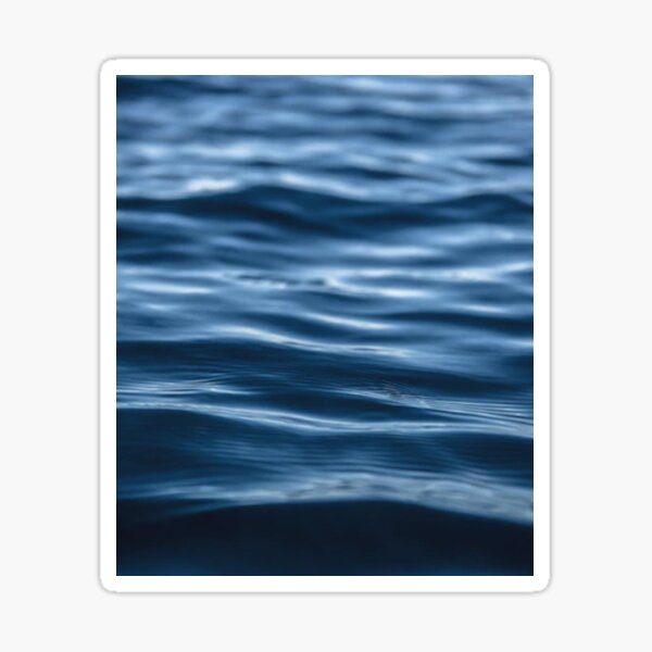 " Cute colourful blue sea or ocean or blue water design" Sticker for ...