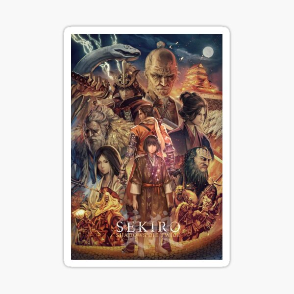 "Sekiro Shadow De Twice" Sticker for Sale by raphaelparkers | Redbubble