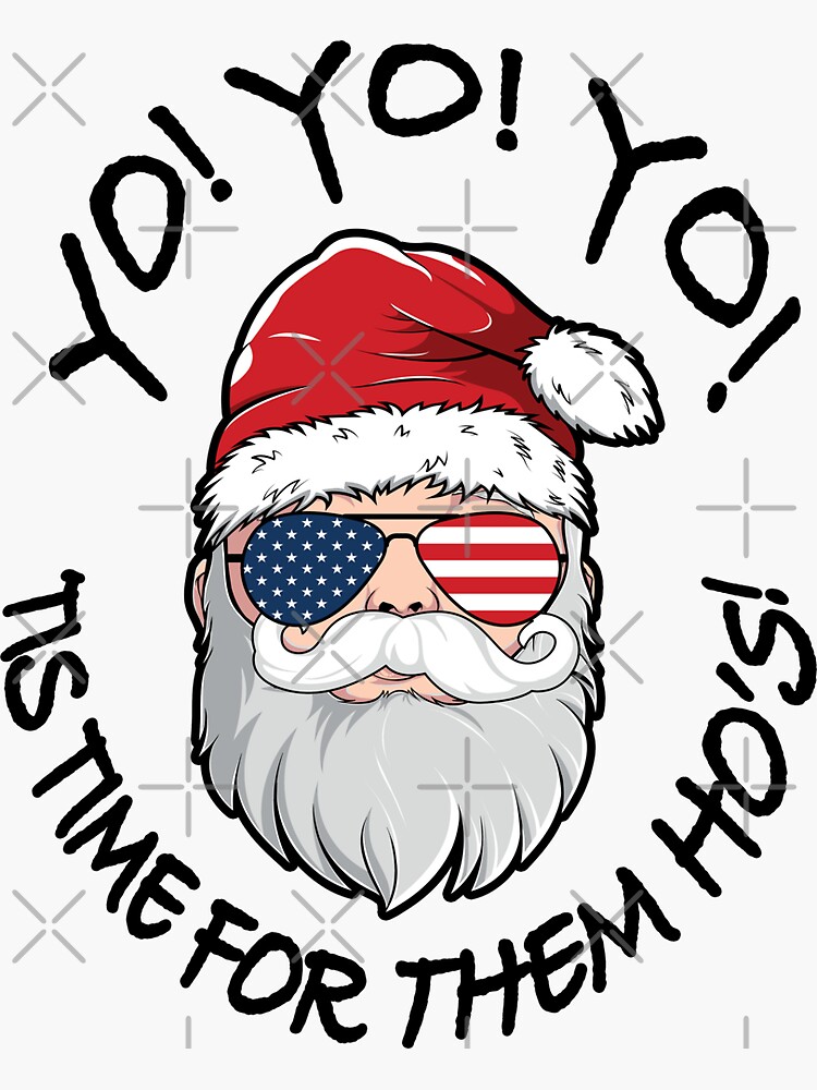 "Ghetto Santa " Sticker for Sale by Everee-Art | Redbubble