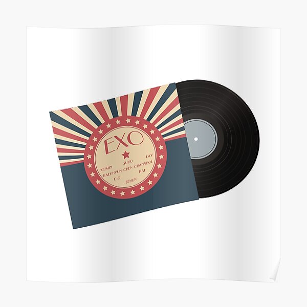 "EXO - Vinyl Record" Poster for Sale by theK-TREASURE | Redbubble