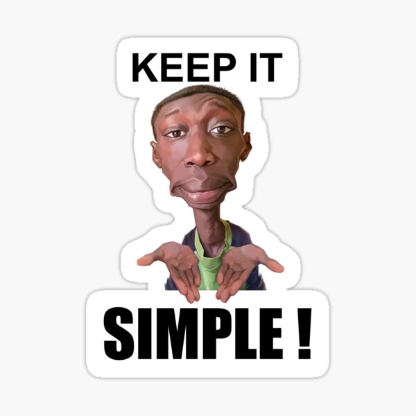 "Khaby Lame Caricature Simple" Sticker by AlbertoAriasART | Redbubble