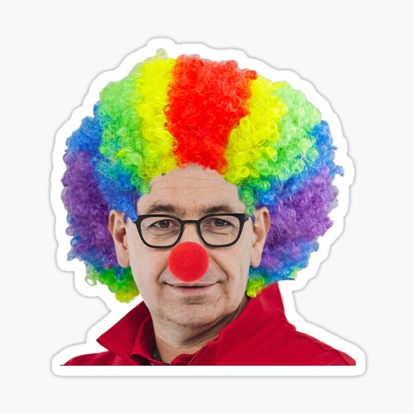 "Binotto Ferrari Strategist Clown" Sticker for Sale by KingFloki ...