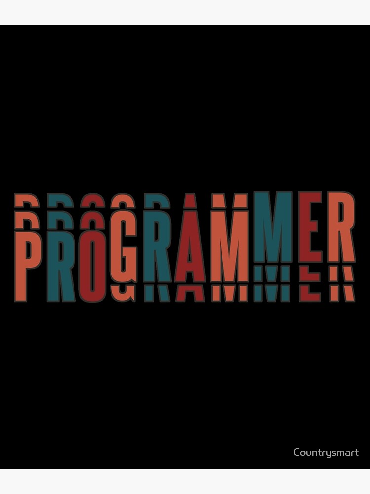 Póster «Programador de computadoras Diseño de arte de palabras simple ...