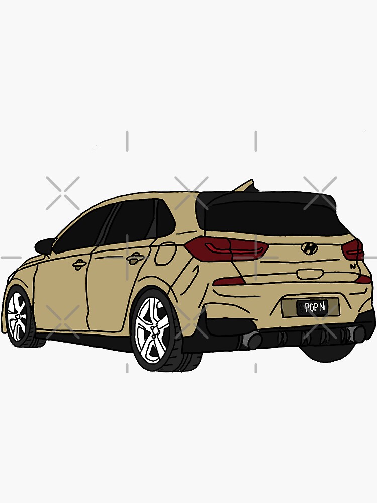 "Hyundai i30N ( Pop N ) " Sticker for Sale by Mxsshuu | Redbubble
