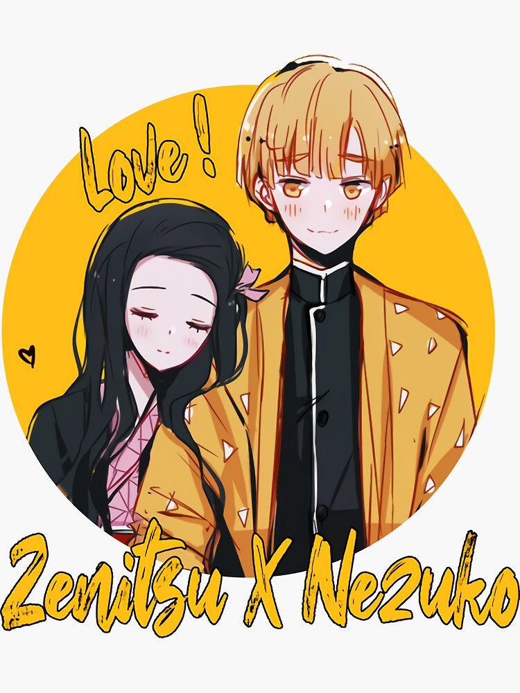 Anime Character Zenit Su And Nezu Ko Love Sticker For Sale By Lauraphelpsi Redbubble