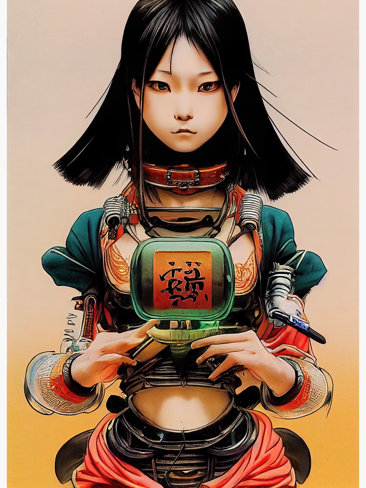 "Japanese Traditional Cyborg Girl #3" Sticker for Sale by nozenfall90s ...