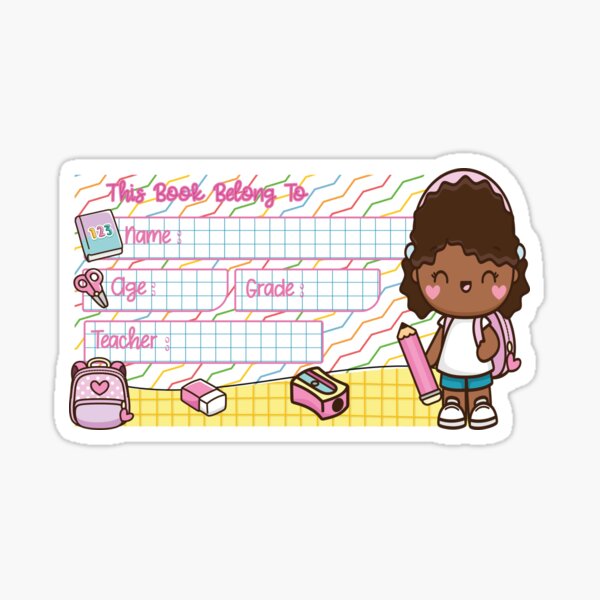 "subject labels stickers for girls - back to school stickers -3 ...