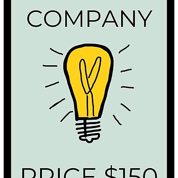 "Electric Company Monopoly utilities card" Sticker for Sale by ...