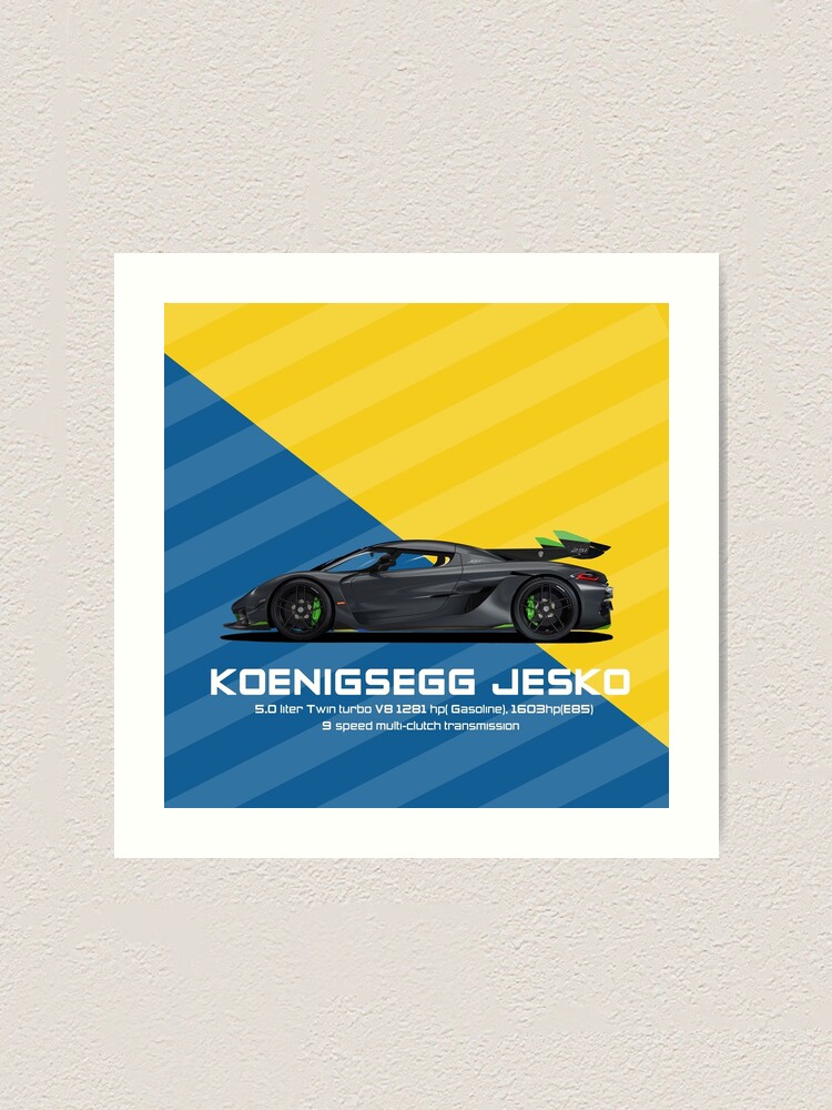 "Koenigsegg Jesko - Koenigsegg Ghost" Art Print for Sale by Erric2022 ...