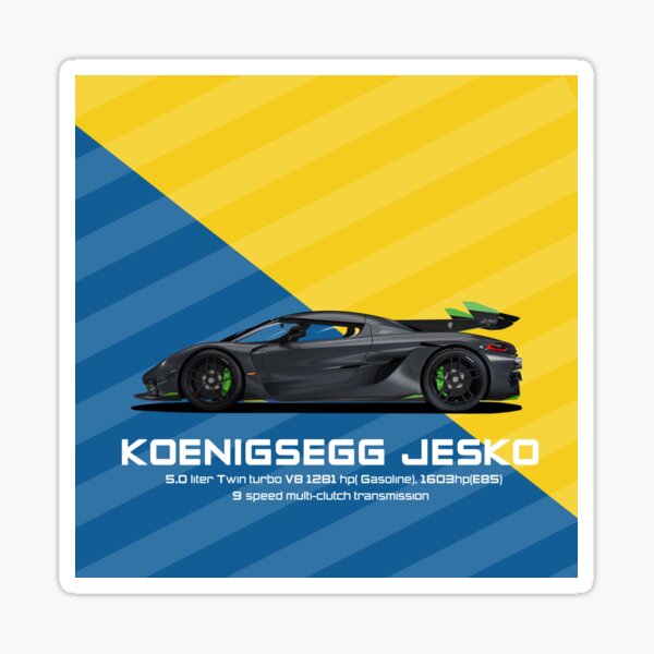 Pegatina «Koenigsegg Jesko - Fantasma de Koenigsegg» de Erric2022 ...